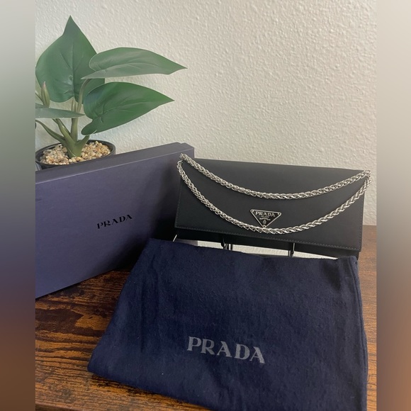Prada | Bags | Euc Authentic Prada Double Snap Bifold Wallet ...